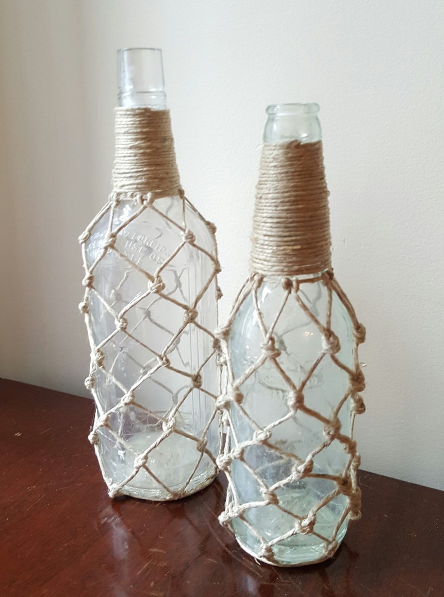 How to create net covered bottles – Chessie art and crafts